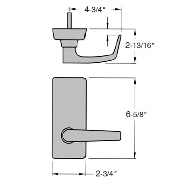 Precision Hardware 808A - Exit Device Trim - Exit Devices / Panic Bars | QH